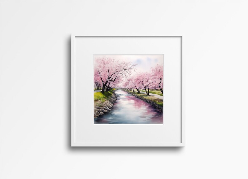 Download Cherry Blossom River Clipart 4 High-resolution - Etsy