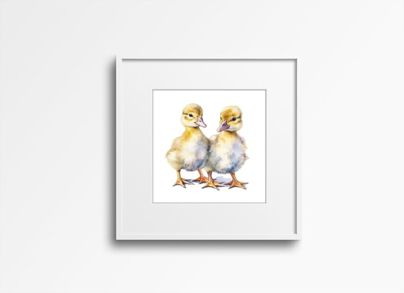 Fluffy Ducklings Printable Clipart Set 8 High-resolution - Etsy