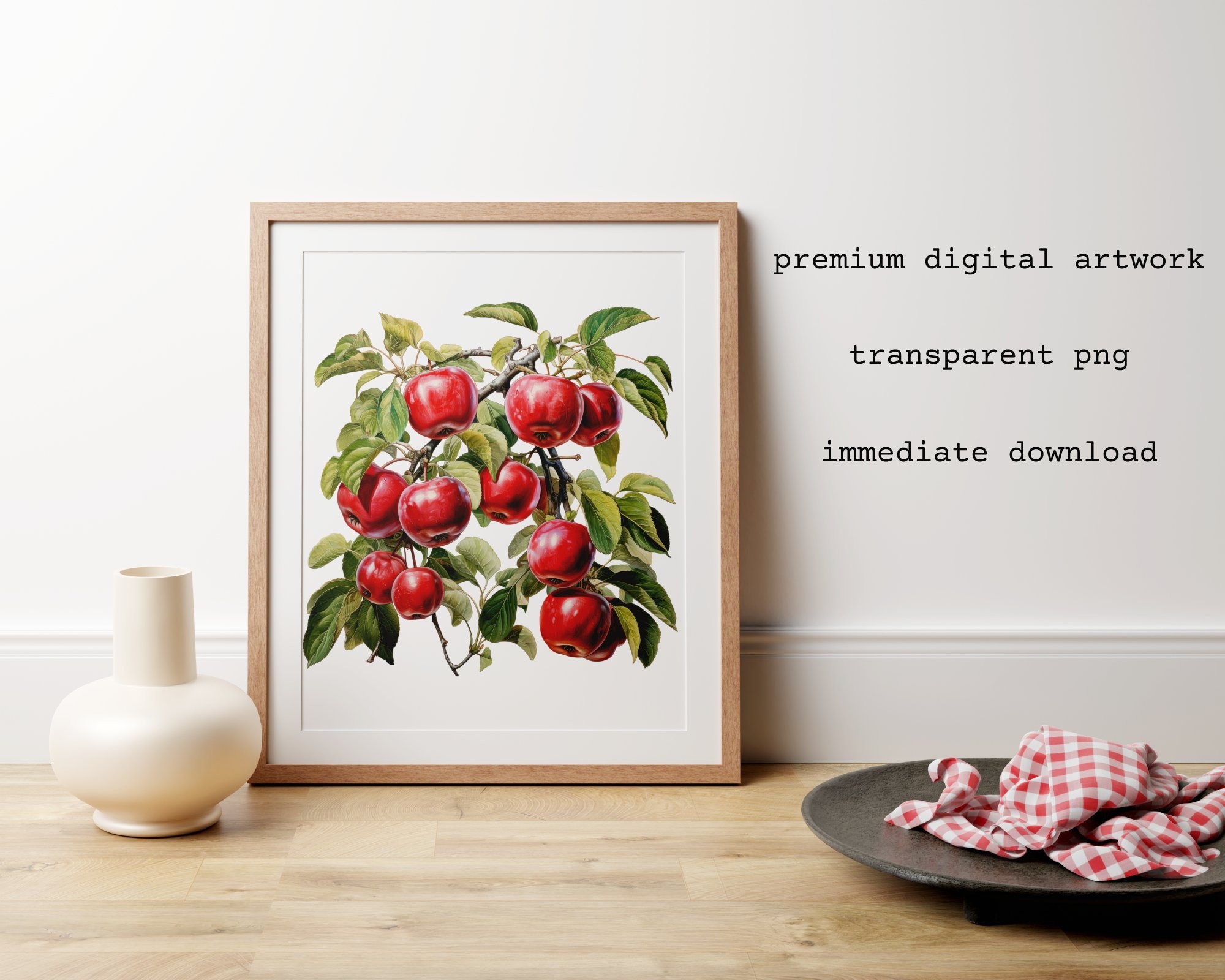 Watercolor Apples Clipart Bundle: 36 PNG Files, Commercial Use (digital ...