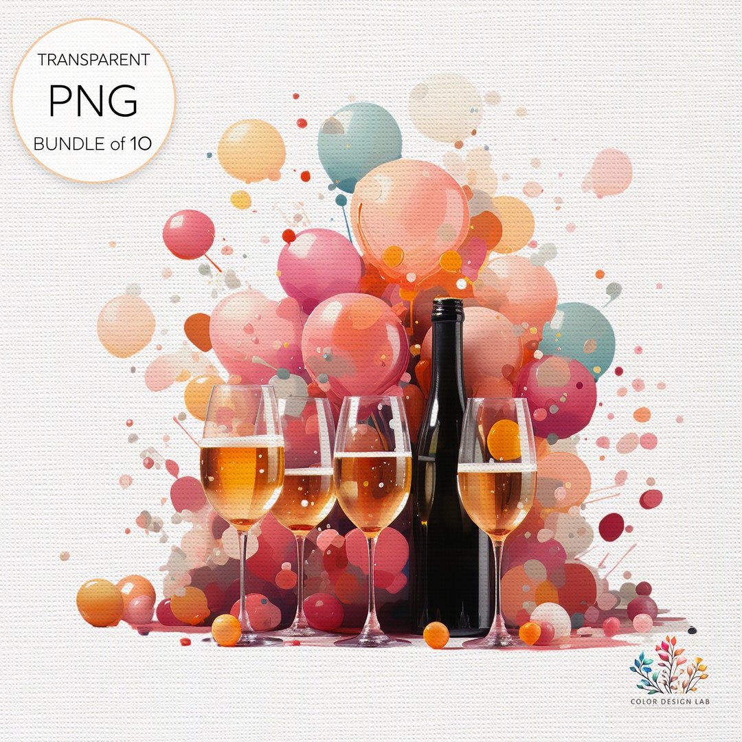 Bubbly Clipart, Celebration Themed Transparent PNG Digital Download ...