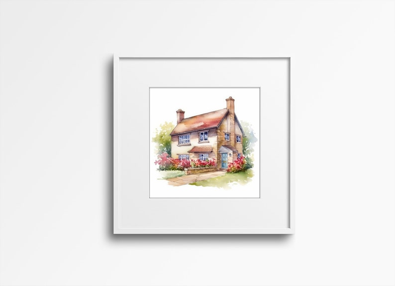 Country Cottage Printable Clipart Set 8 High-resolution Pngs - Etsy