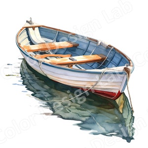 Dinghy Boat Download Printable Clipart, Dinghy Set of 4 High-resolution ...