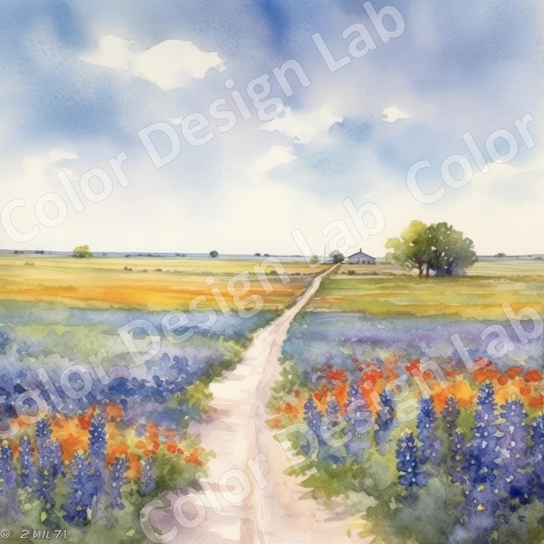 Texas Bluebonnet Fields Printable Wall Art 8 High-resolution - Etsy