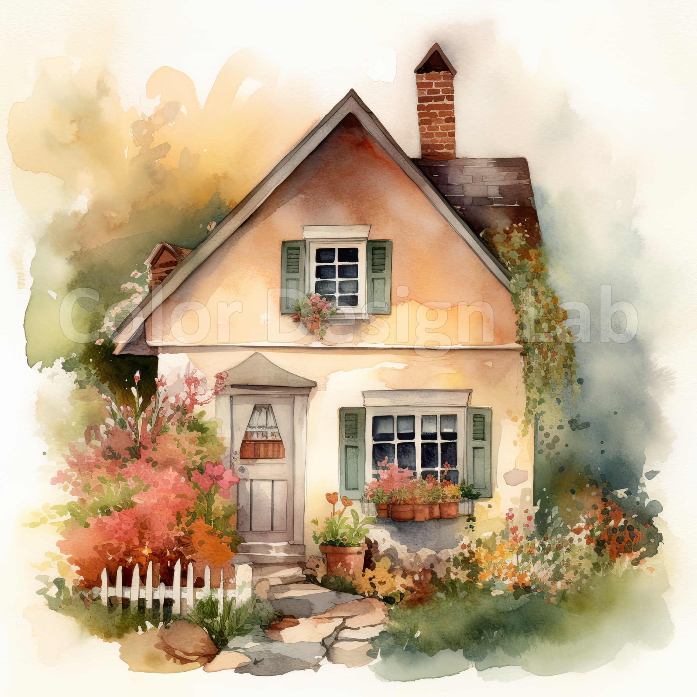 Cozy Cottage Printable Clipart Bundle Set of 8 High-quality - Etsy