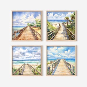 Tropical Beach Boardwalk Clipart Set, 8 High-resolution PNG Artwork ...