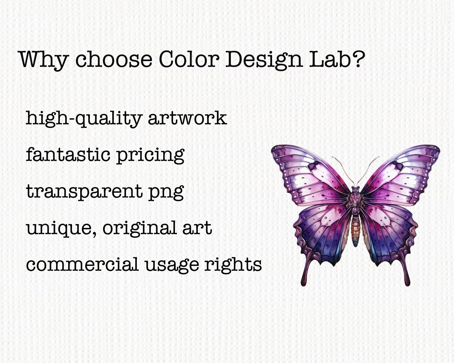 Purple Butterfly Clipart Set 36 Quality Watercolor - Etsy