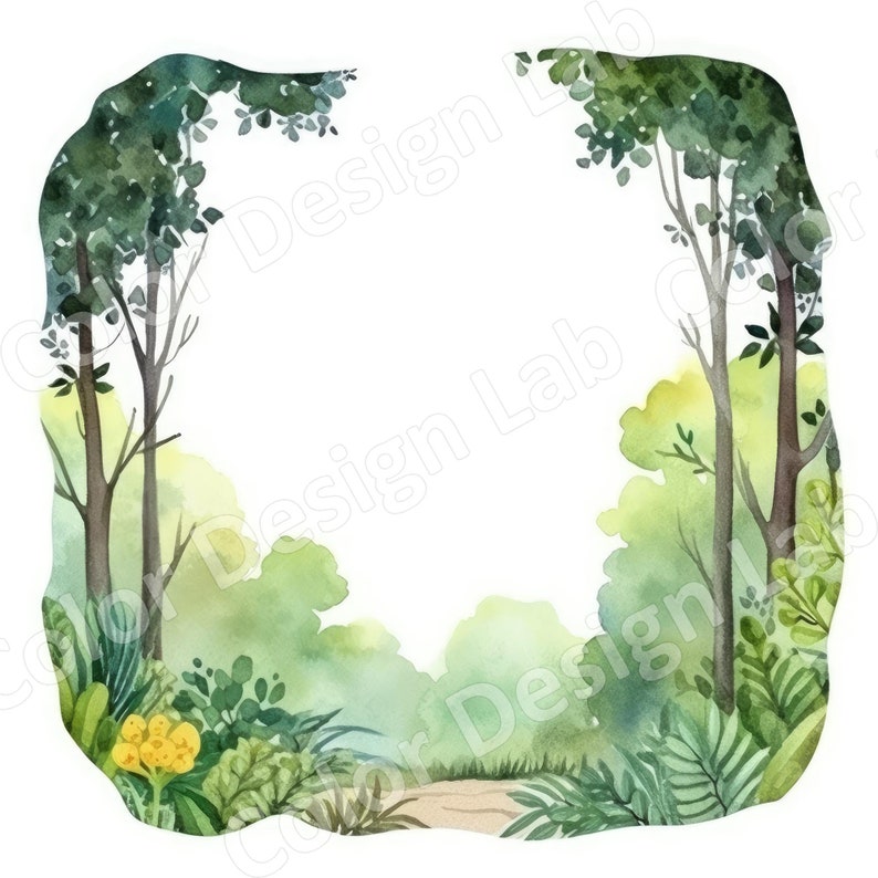 Forest Frame Clip Art 8 High-resolution Forest PNG Images - Etsy