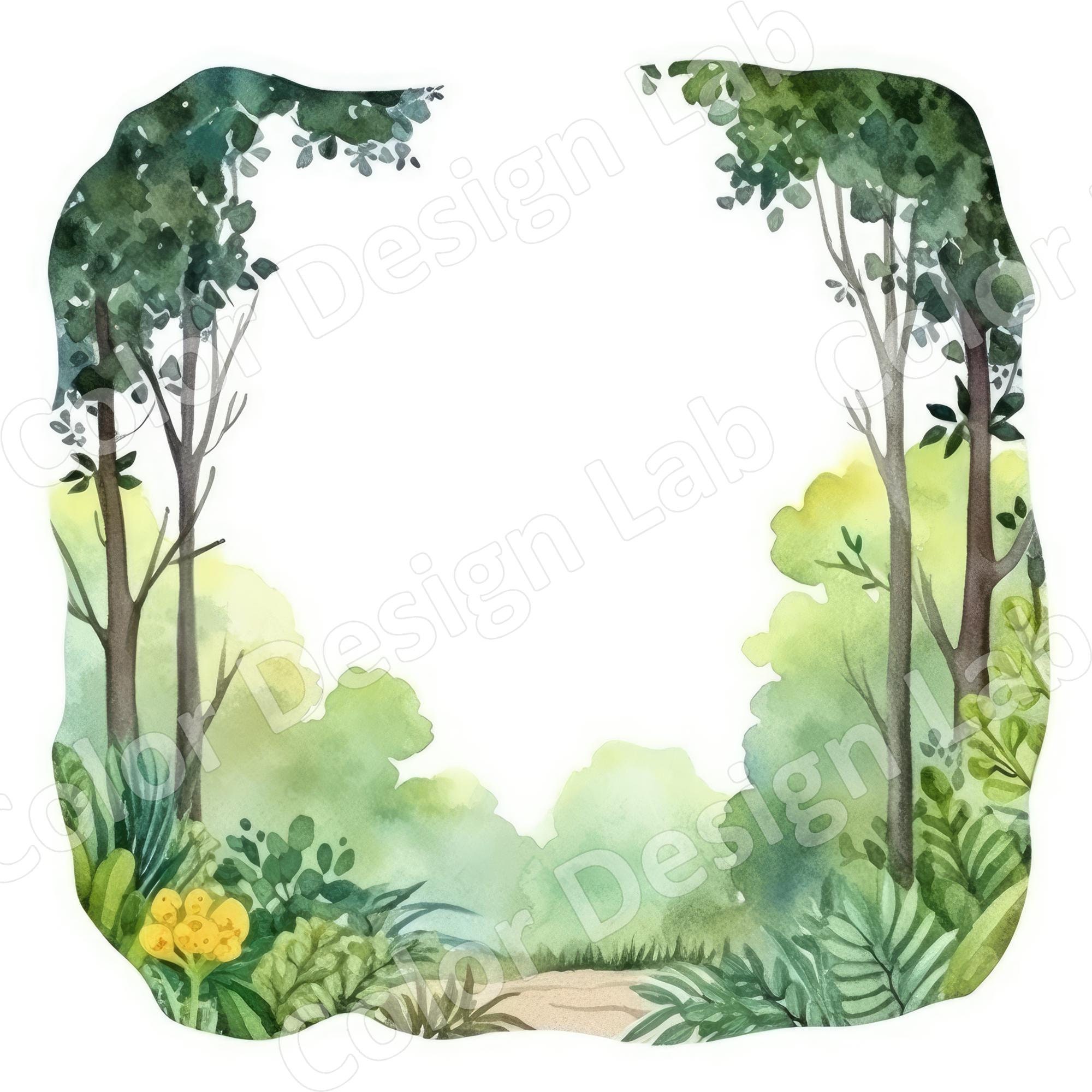 Forest Frame Clip Art 8 High-resolution Forest PNG Images - Etsy