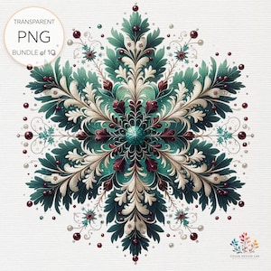 Elegant Snowflake Clipart Collection: Beautiful Transparent PNG Designs ...