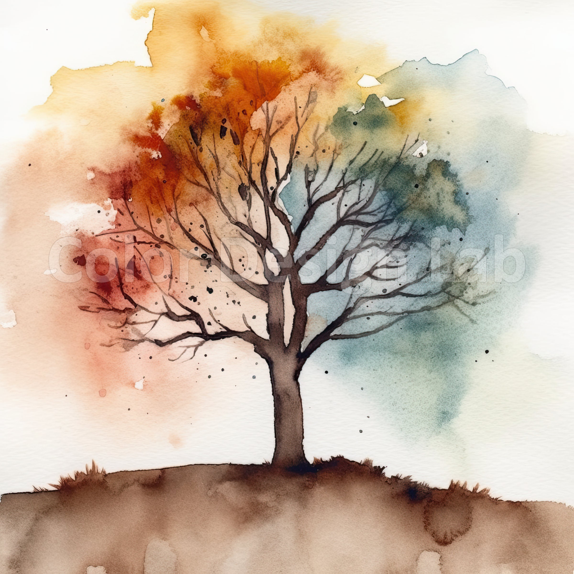 Solitary Tree Printable Clipart Set of 8 High-quality Tree - Etsy