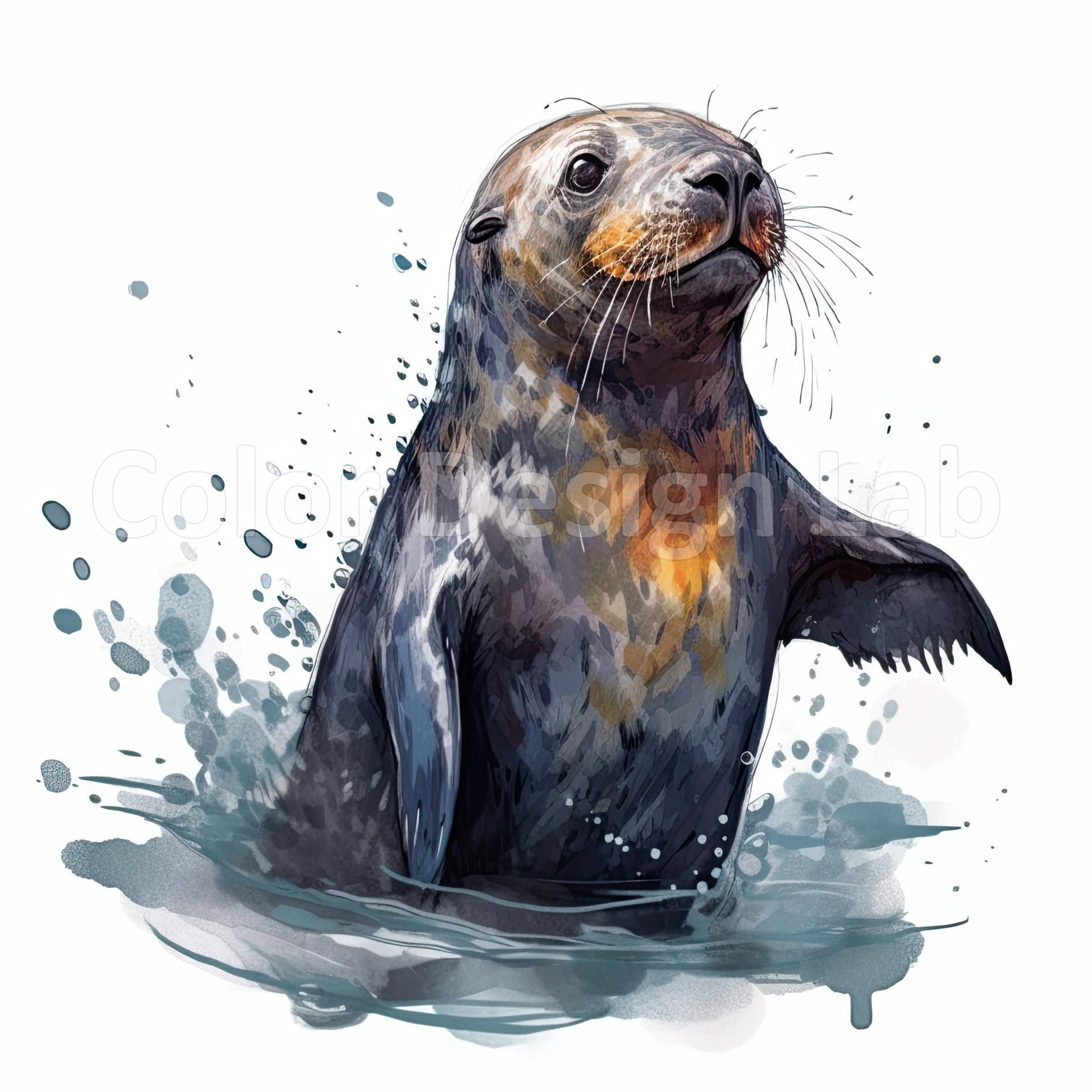 Happy Sea Otter Clipart Set 8 High-res Pngs Digital - Etsy