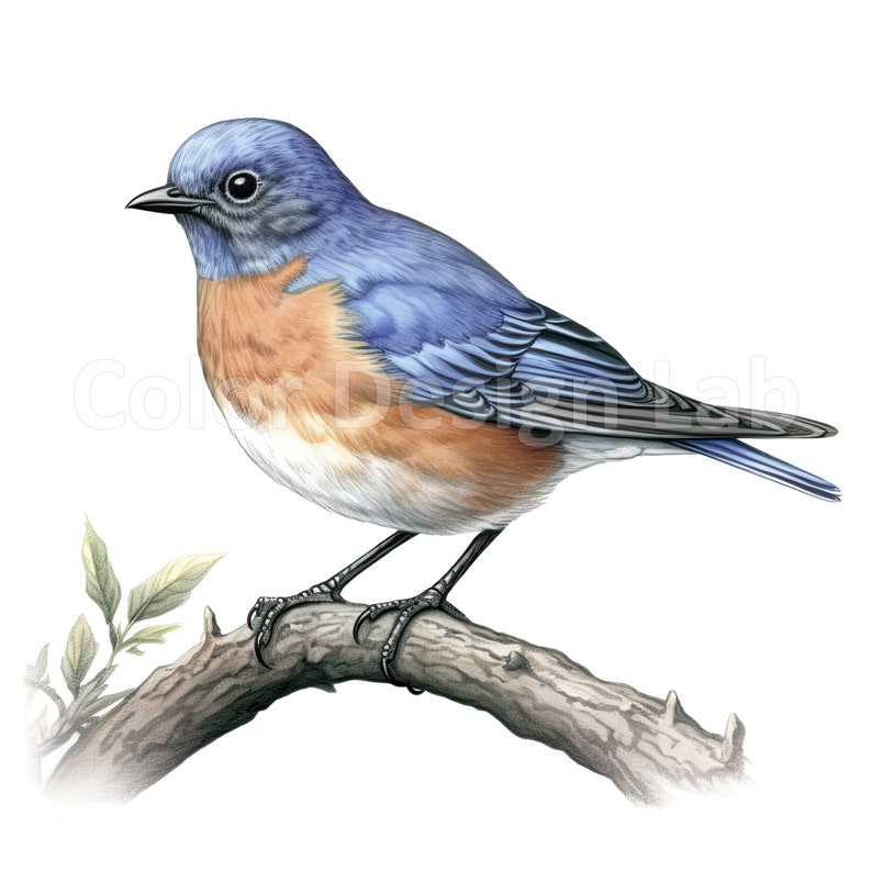 Eastern Bluebird Art Printable Clipart Set of 8 High-quality - Etsy