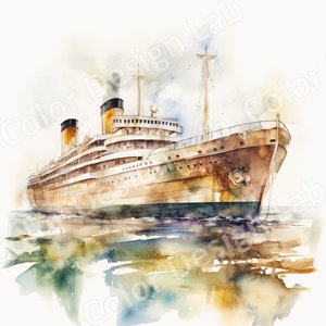 Ocean Liner Voyage Digital Download, 8 Vintage Printable Images ...