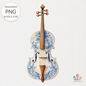 Vintage Musical Instruments Clipart: Classic Retro Instrumental Designs ...