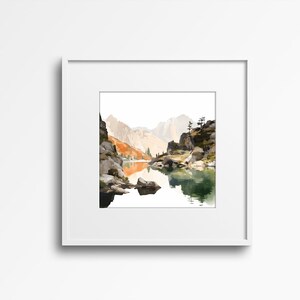 Secluded Alpine Lake Printable Bundle, 8 High-resolution Lake Images ...