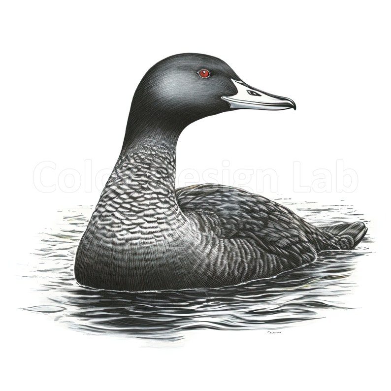 Common Loon Bird Printable Art Set 8 PNG Clipart High - Etsy