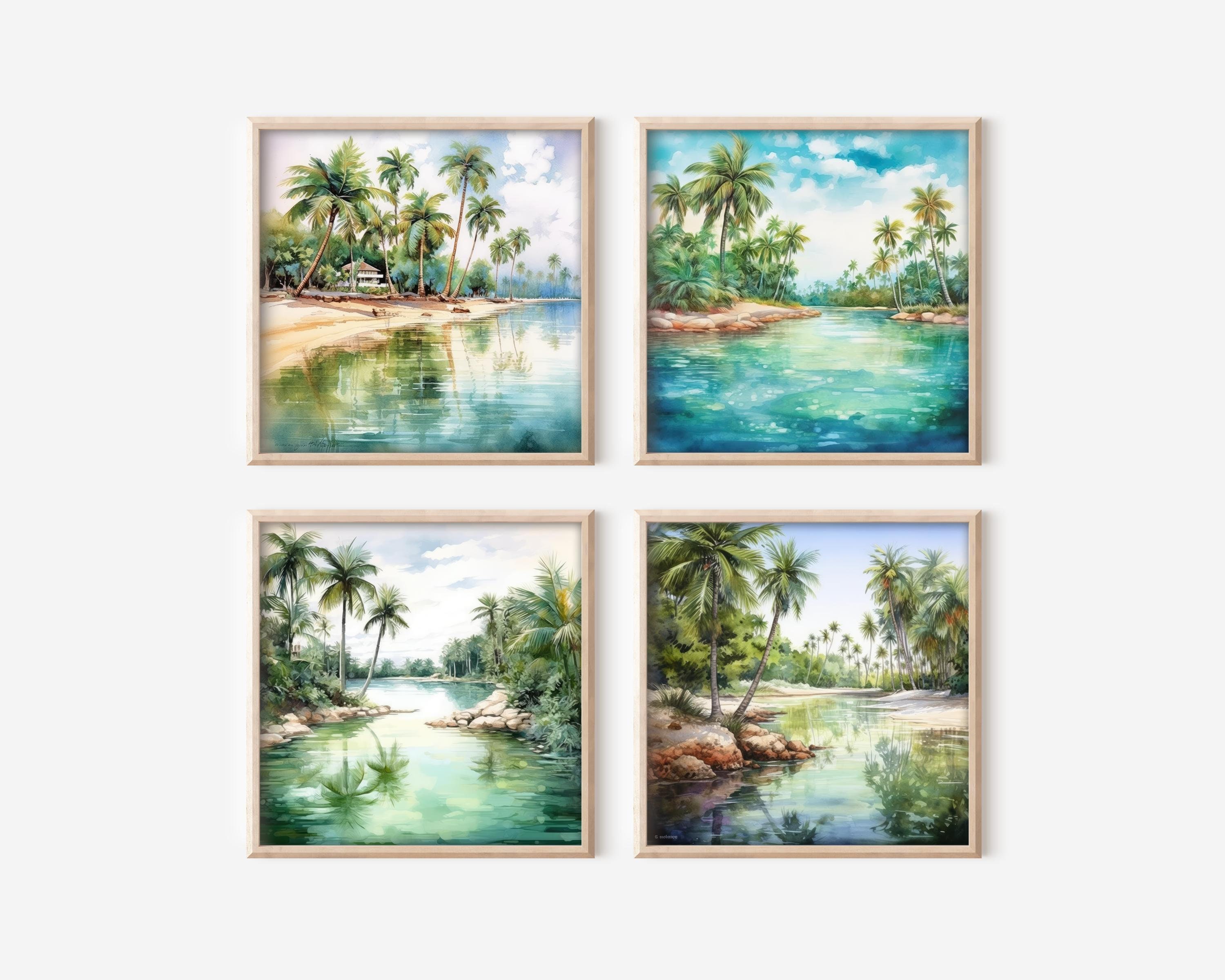 Tropical Beach Lagoon Printable Wall Art Set of 8 - Etsy
