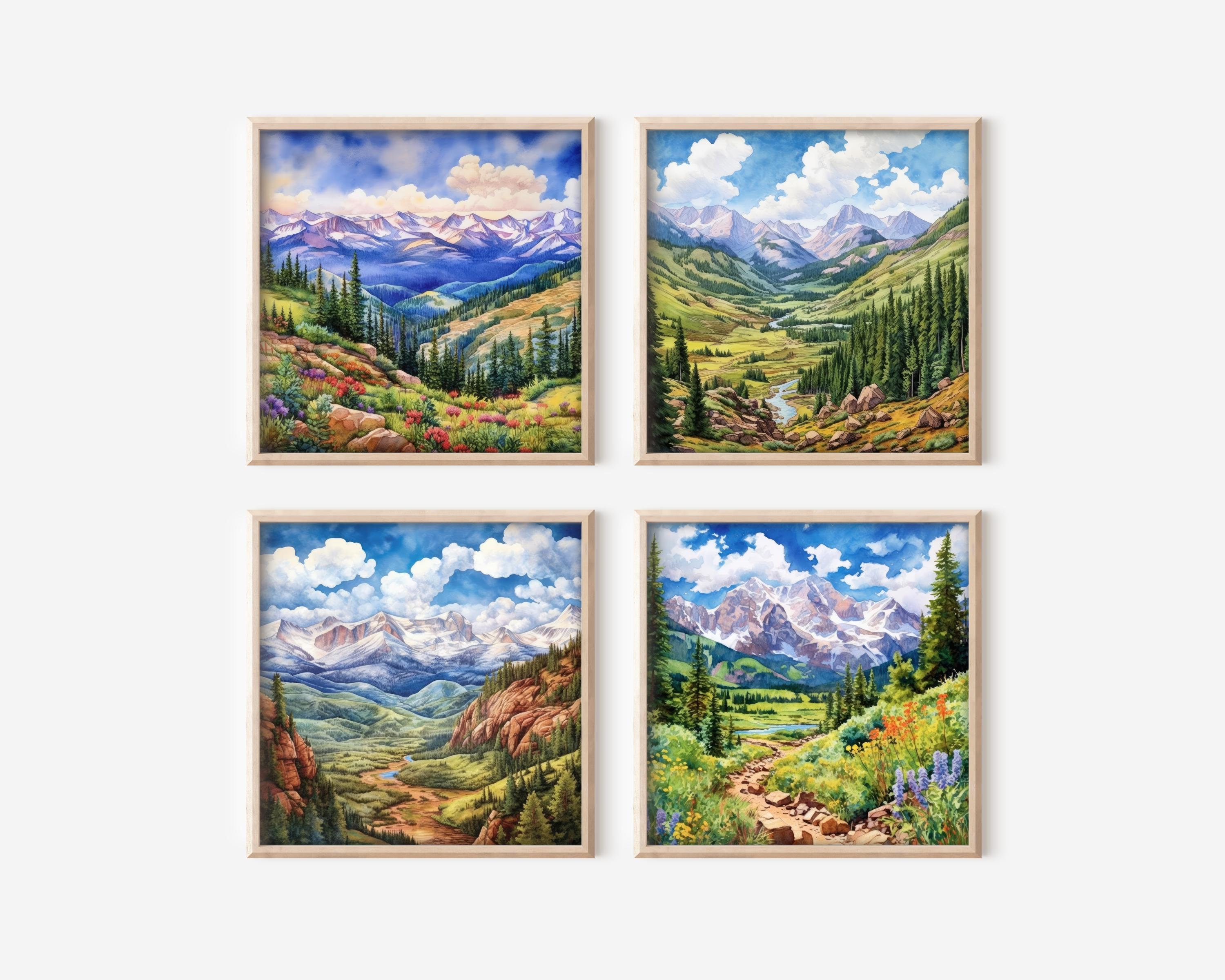 Colorado's Rocky Mountains Printable Clipart Set 8 - Etsy