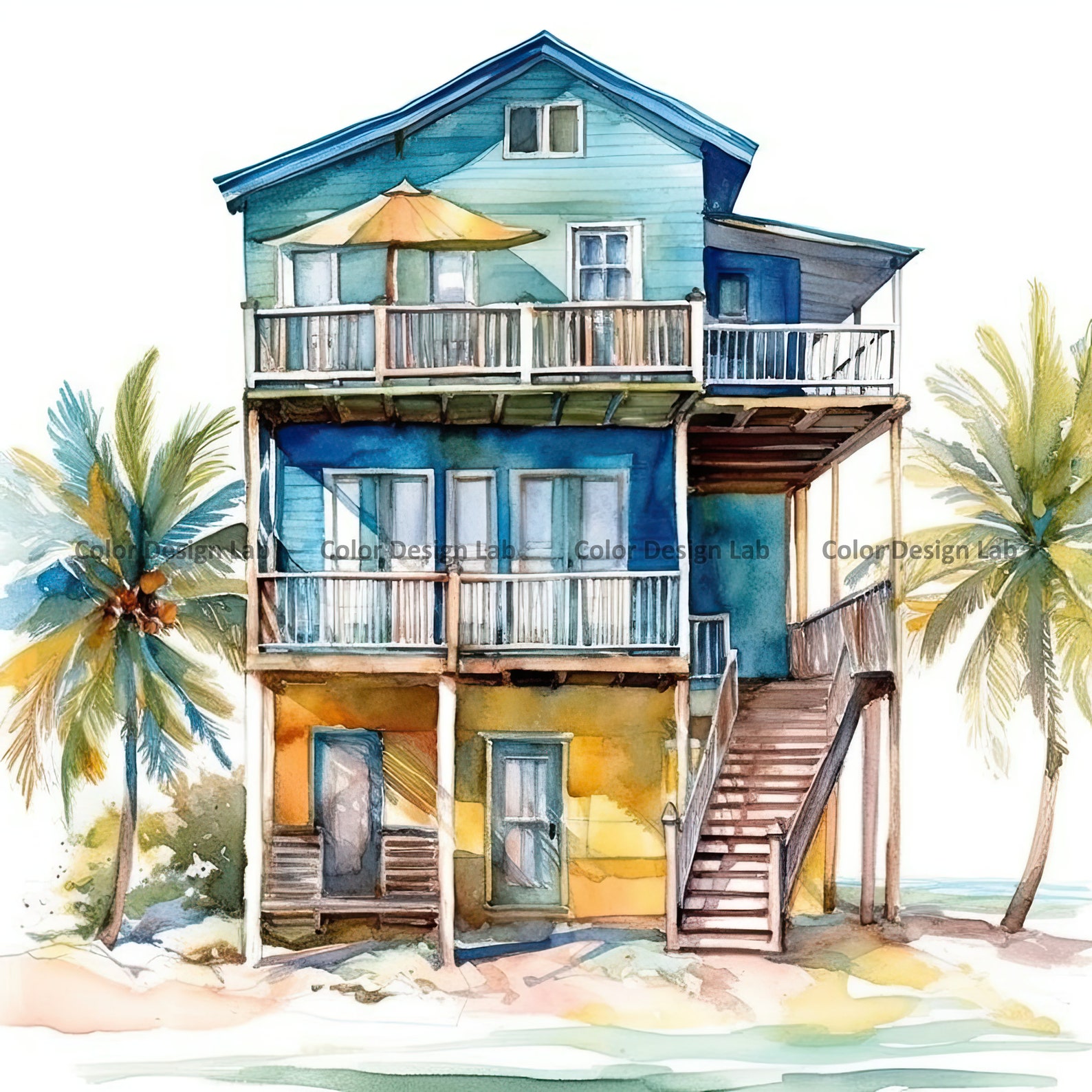 Beach House Clipart - 8 High-resolution PNG Images – Perfect for ...