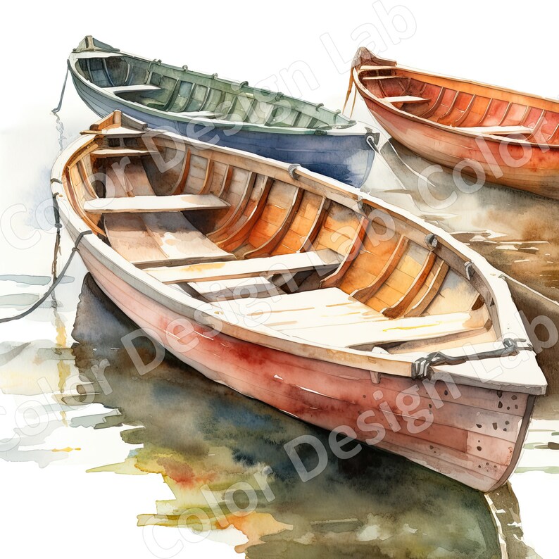 Classic Wooden Rowboats Digital Download Set of 8 - Etsy