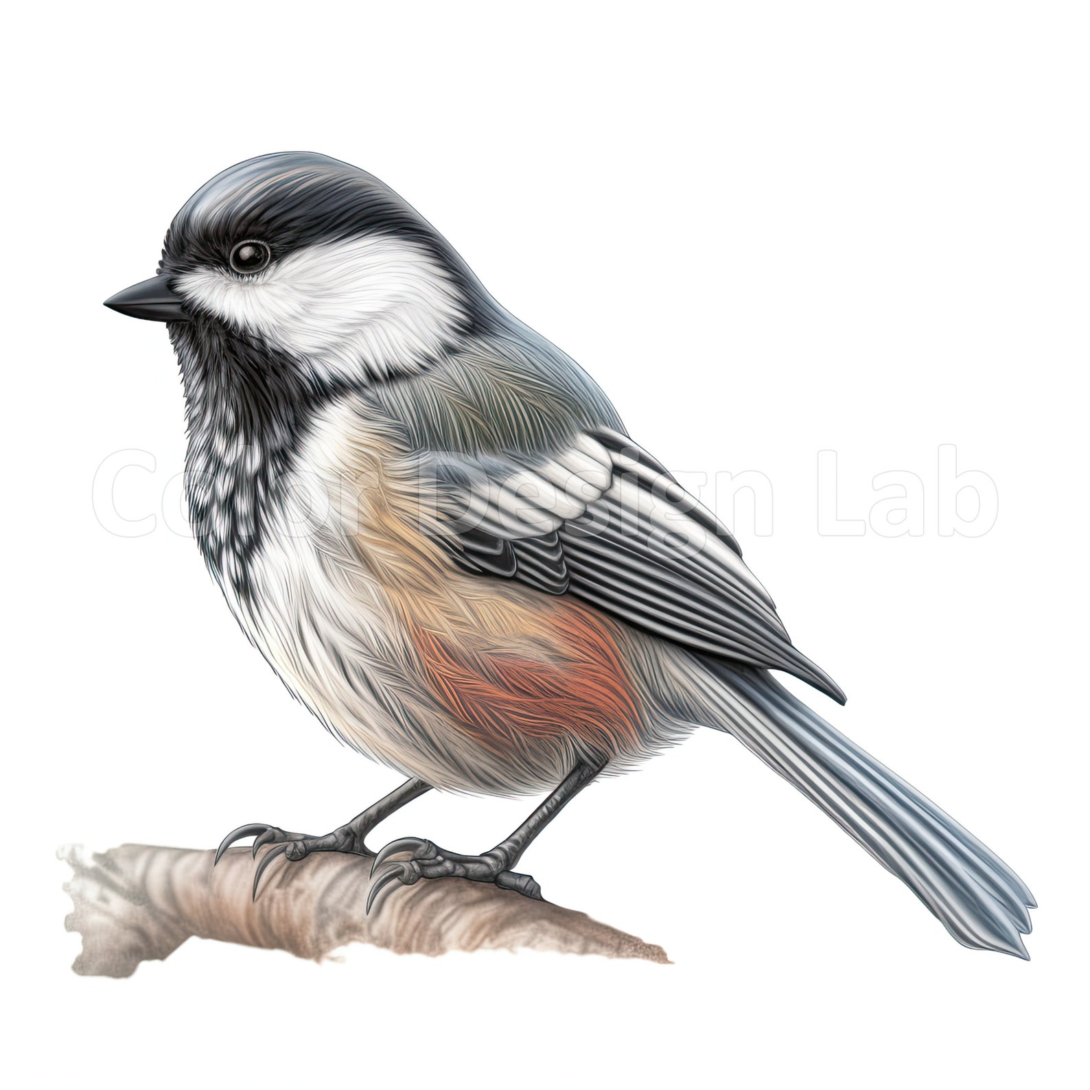 Black-capped Chickadee Digital Download Clipart - Set of 8 High Quality ...