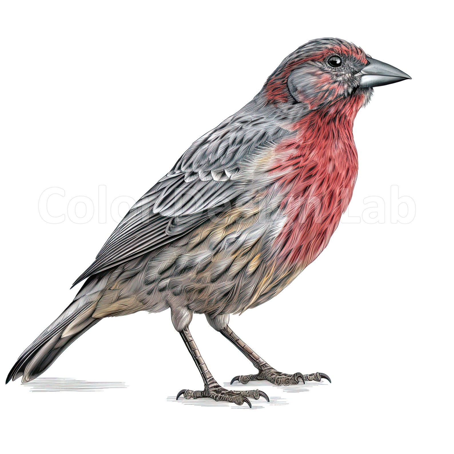 House Finch Clipart Printable Set - 8 High-quality House Finch Art PNG ...