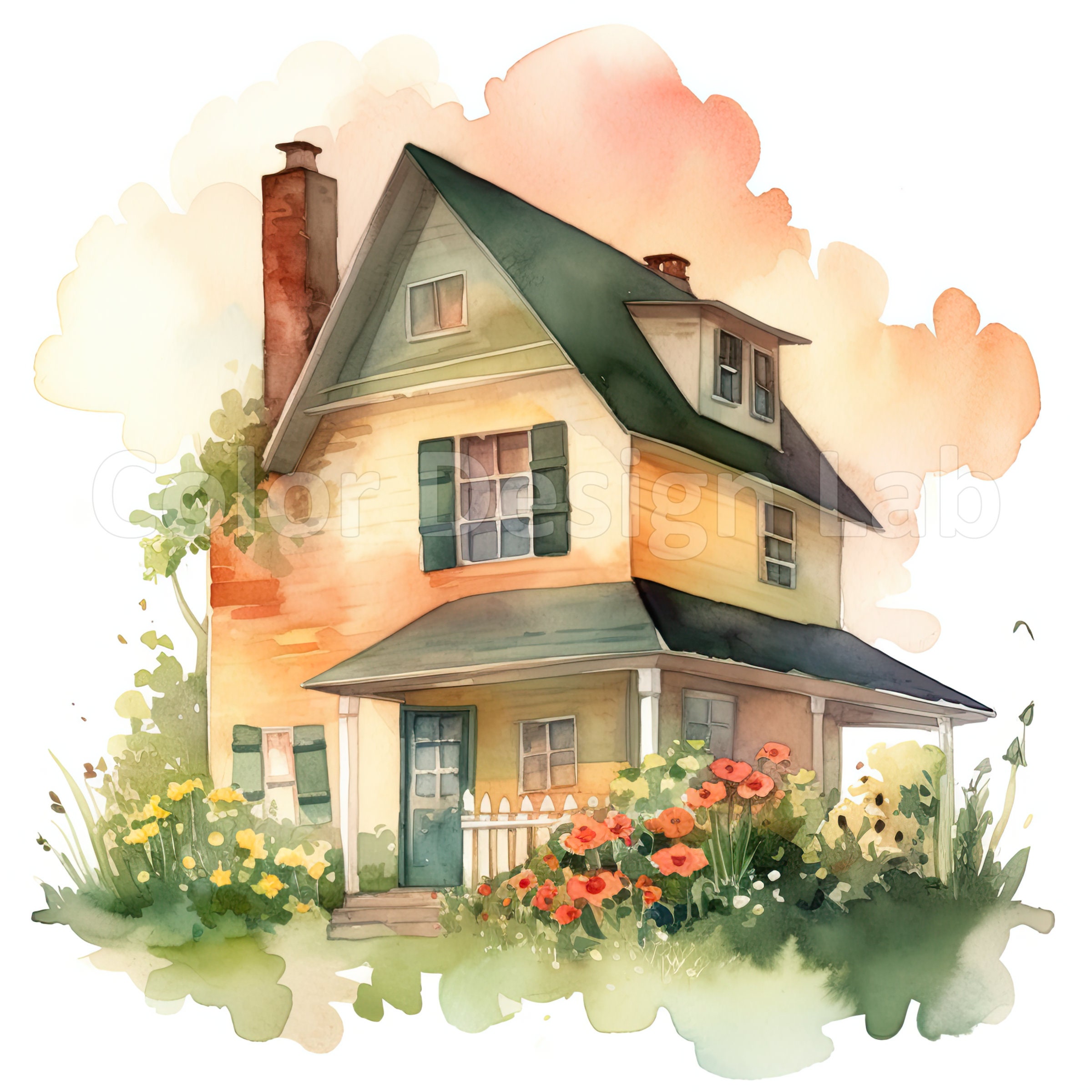 Cozy Cottage Printable Clipart Bundle Set of 8 High-quality - Etsy