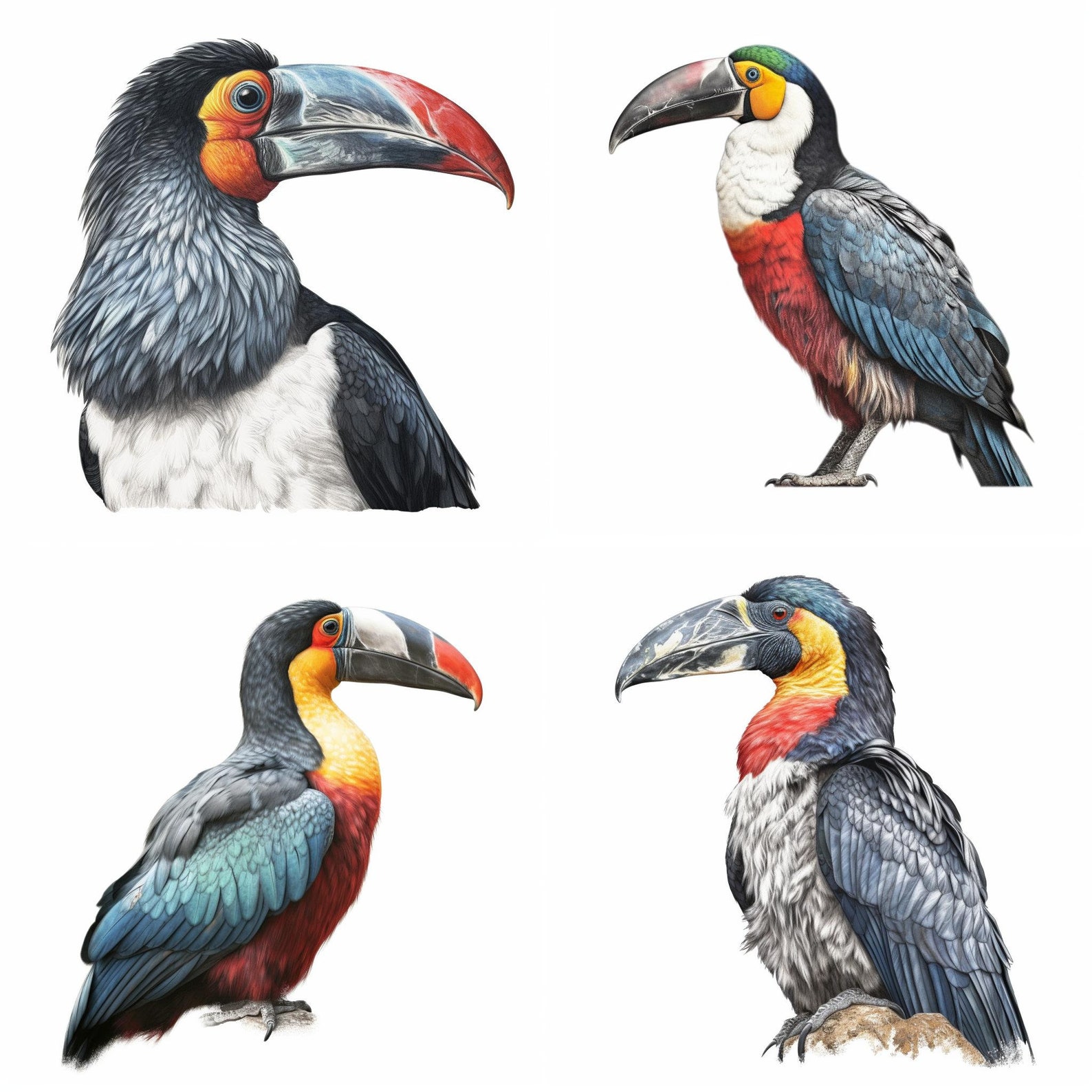 Toco Toucan Printable Art Bundle 8 PNG Clipart, Digital Download ...