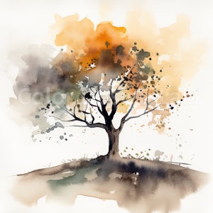 Solitary Tree Printable Clipart - Set of 8 High-quality Tree PNG ...