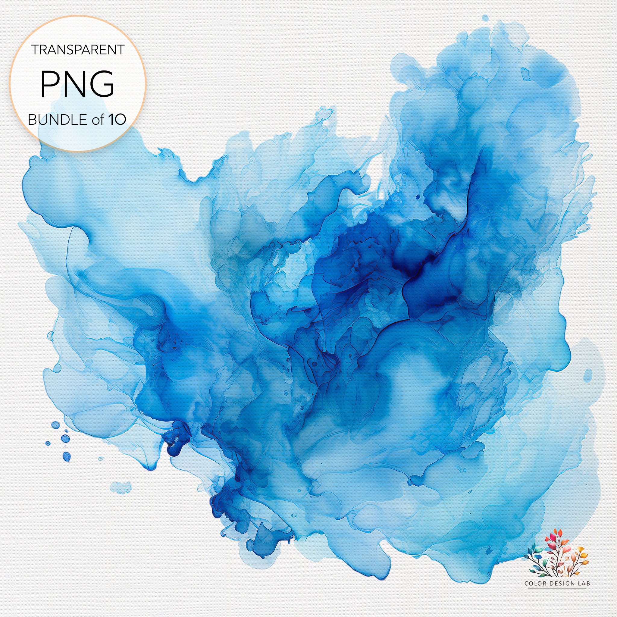 Monochromatic Blue Splashed Colors PNG Clipart. Deep to Light Blue ...