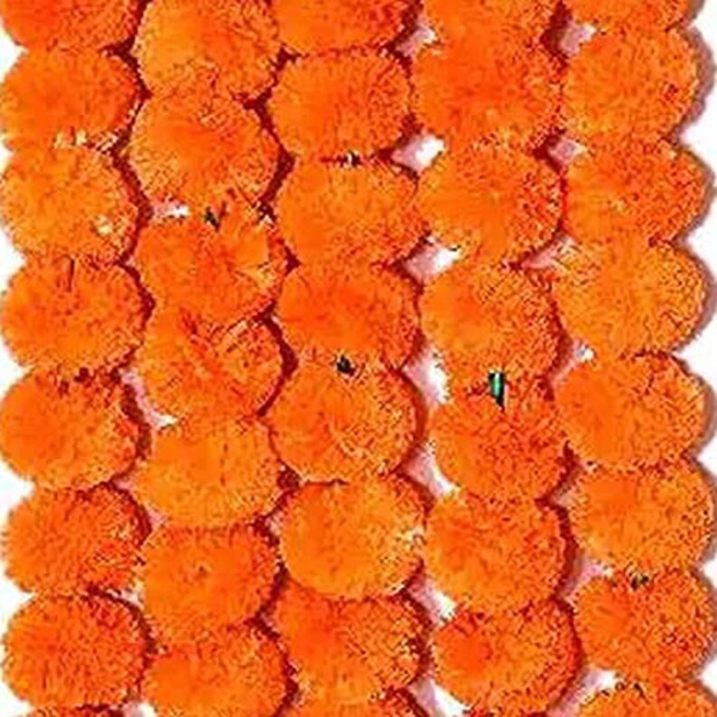 Critoanta Genda Phool Artificial Marigold Fluffy Flower/genda Phool ...