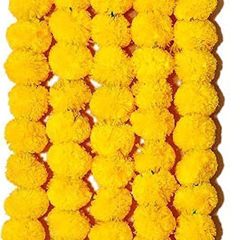 Critoanta Genda Phool Artificial Marigold Fluffy Flower/genda Phool ...