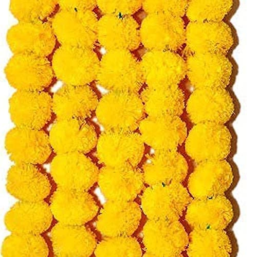 Critoanta Genda Phool Artificial Marigold Fluffy Flower/genda Phool ...