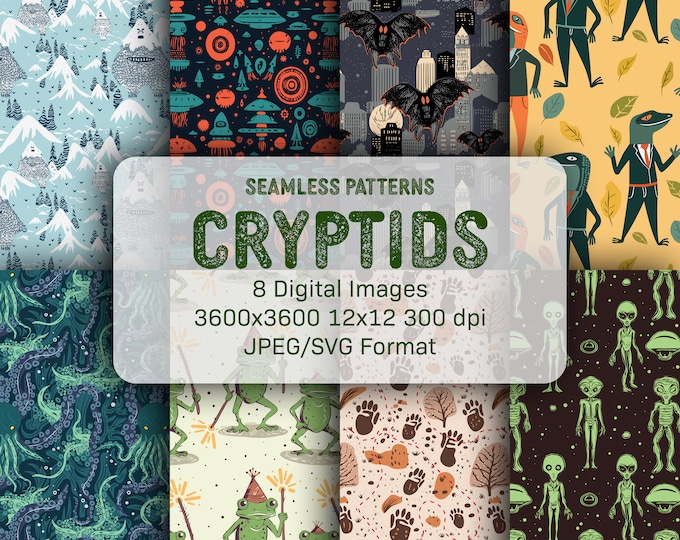 Pixel Art Themed Digital Paper - Seamless Colorful, Printable Patterns ...