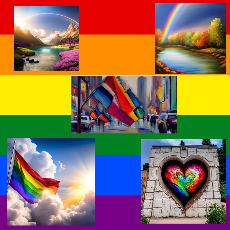 Printable Pride Month Theme Wall Art Poster Digital Prints - Etsy