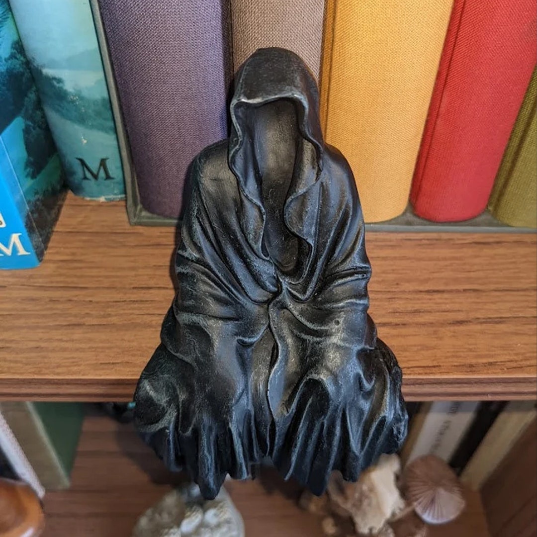 Black Grim Reaper Statue Scary Robe Nightcrawler Black Robe - Etsy