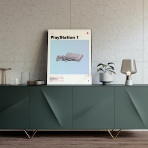 Sony Original Playstation Vintage Gaming Minimalist Mid-century Poster ...