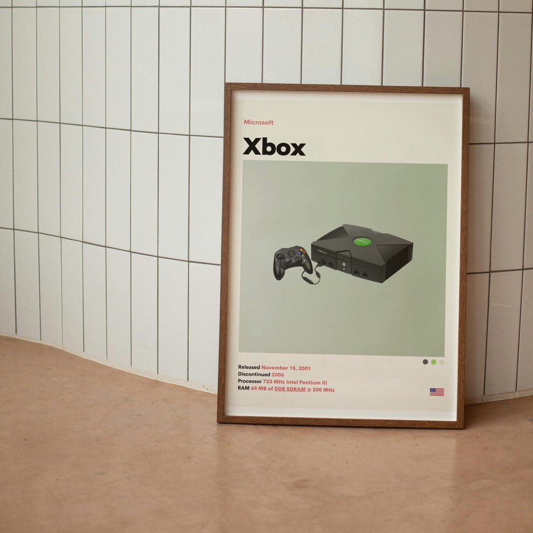 Microsoft Xbox Vintage Gaming Minimalist Mid-century Poster - Etsy