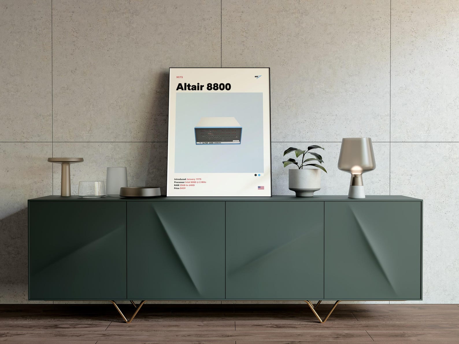 MITS Altair 8800 Vintage Computer Minimalist Mid-century Poster - Etsy