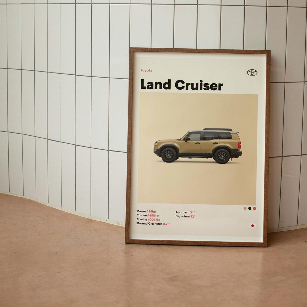 Toyota Land Cruiser Prado 250 Minimalist Mid-century Poster - Etsy