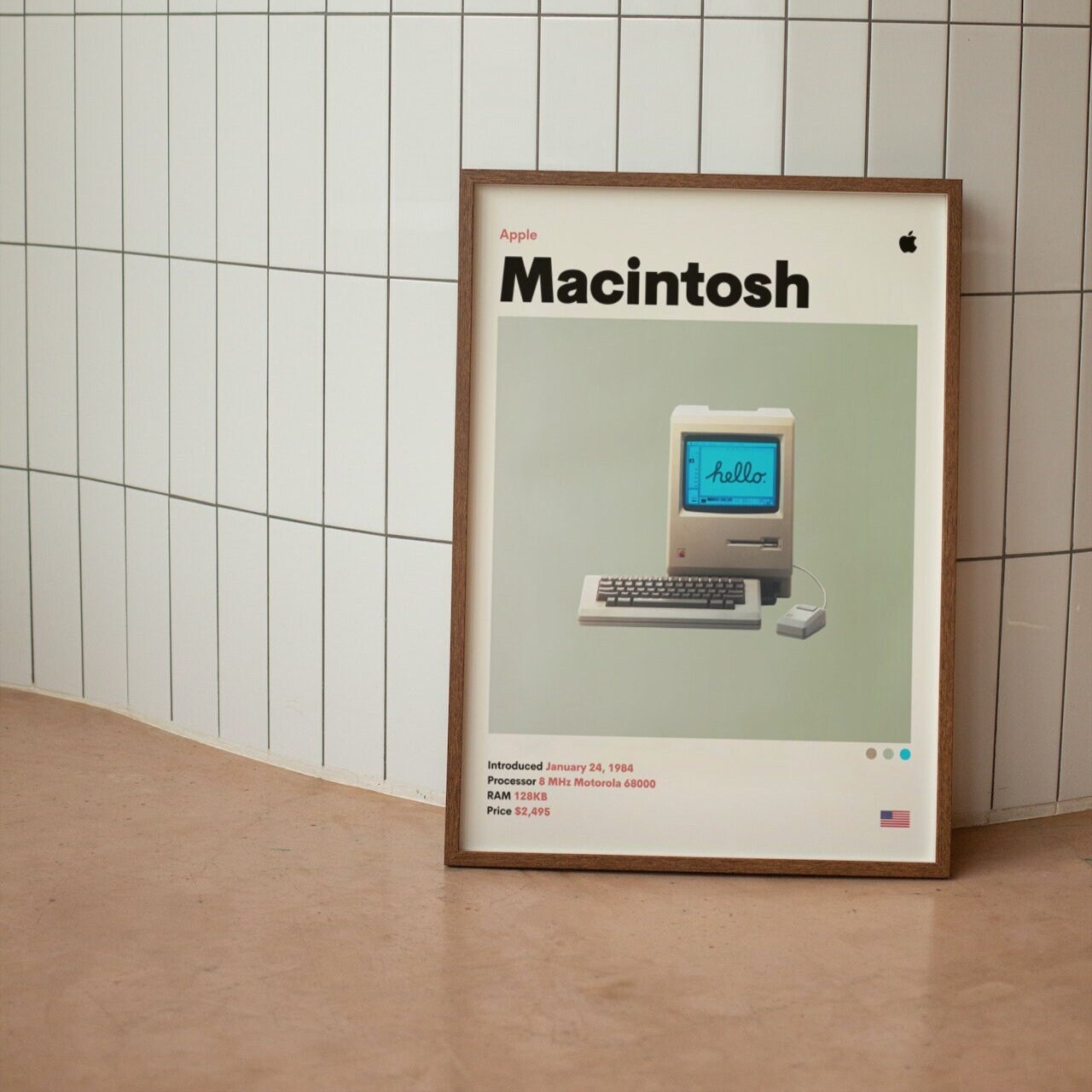 Apple Original Macintosh Computer Minimalist Mid-century Poster - Etsy