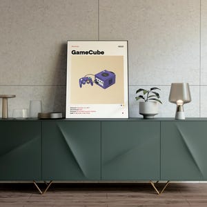 Nintendo Gamecube Vintage Gaming Minimalist Mid-century Poster - Etsy