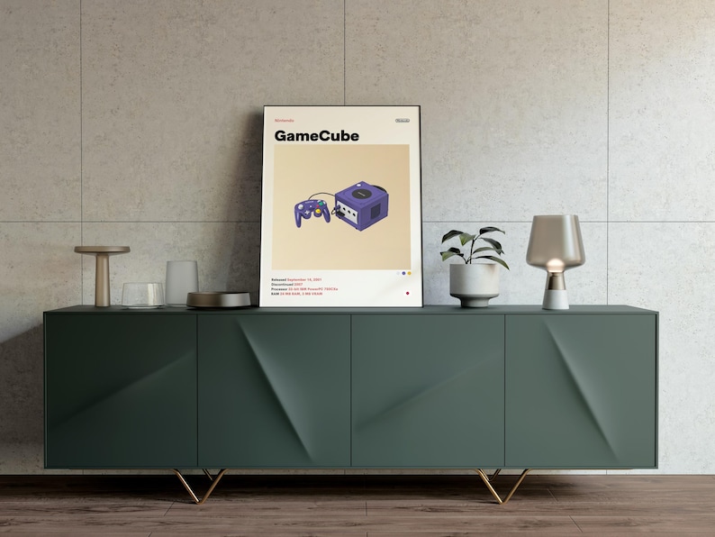 Nintendo Gamecube Vintage Gaming Minimalist Mid-century Poster - Etsy