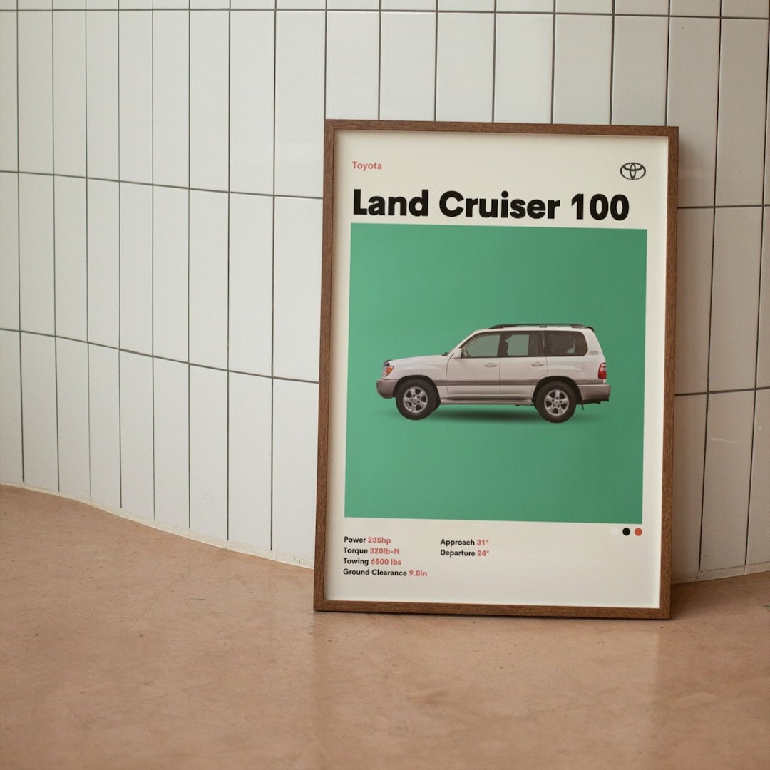 Toyota 100 Series Land Cruiser Minimalist Mid-century Poster - Etsy