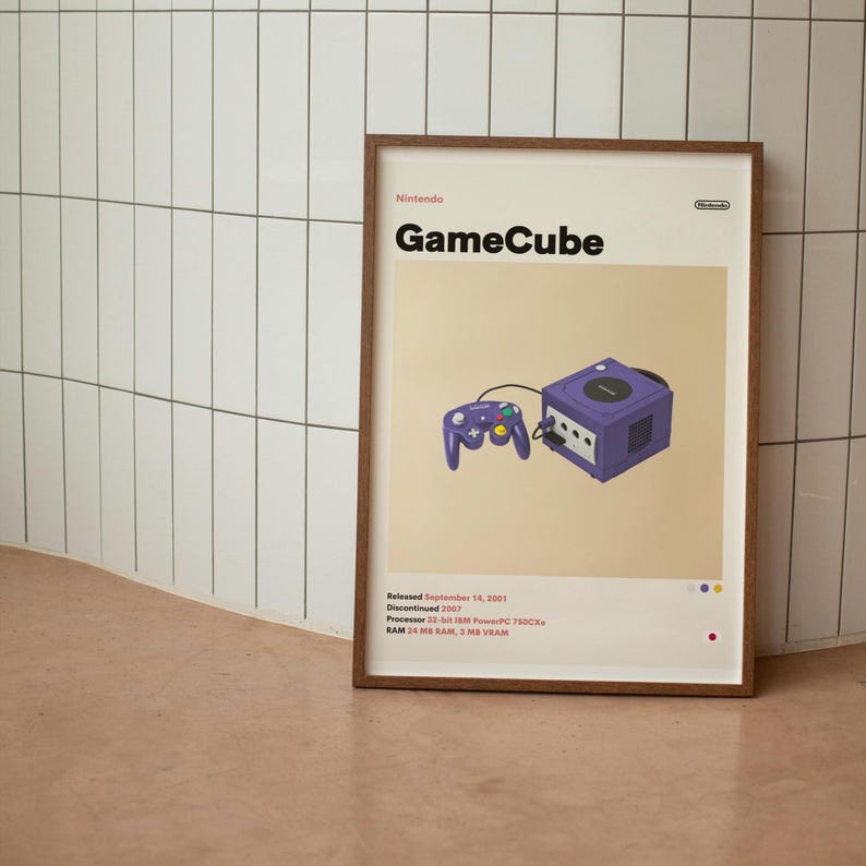 Nintendo Gamecube Vintage Gaming Minimalist Mid-century Poster - Etsy