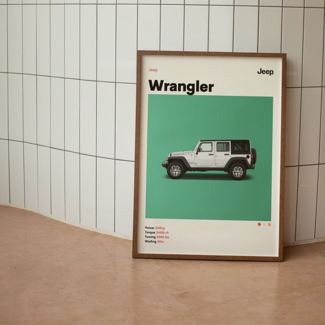 Jeep Wrangler Minimalist Mid-century Poster - Etsy