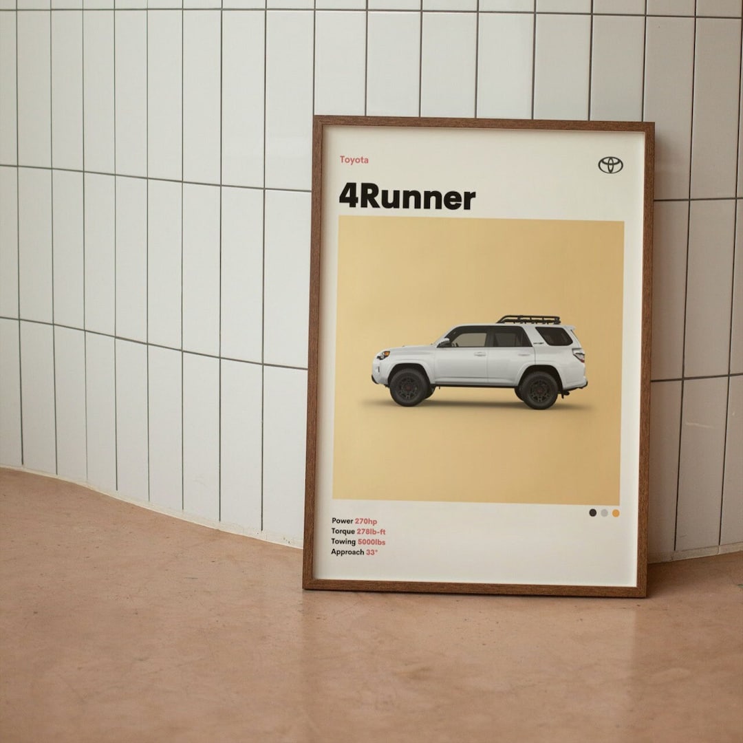 Toyota 4runner Minimalist Mid-century Poster - Etsy