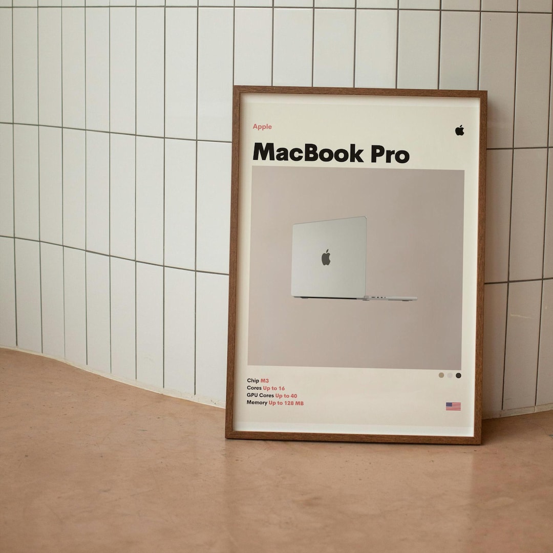 Apple MacBook Pro Minimalist Mid-century Poster - Etsy