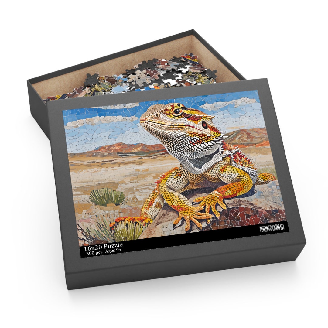 Bearded Dragon in the Desert Tile Mosaic Puzzle 120, 252, 500-piece - Etsy