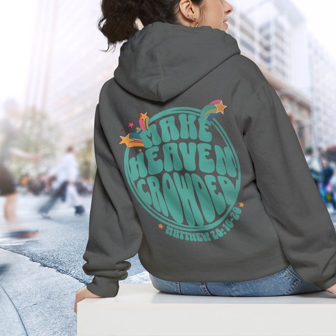 Make Heaven Crowded Hoodie: Retro Christian Apparel - Etsy